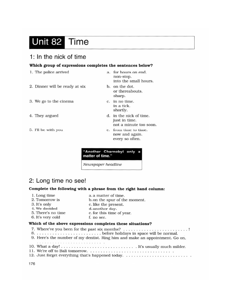 Unit 82 Time | PDF