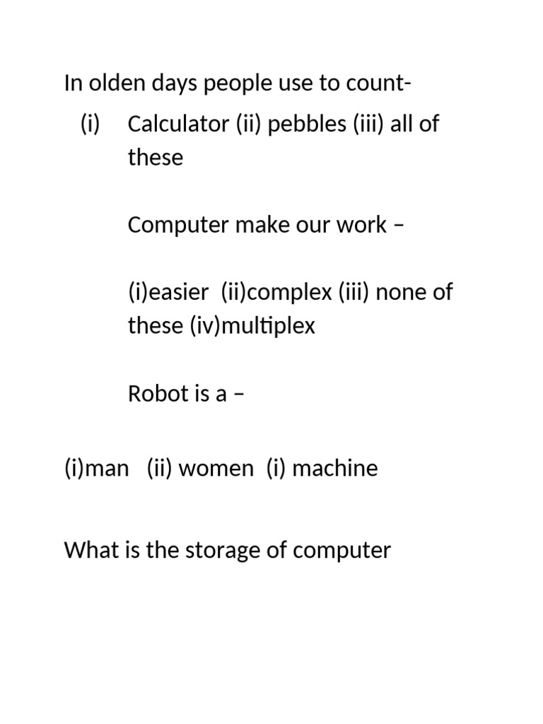 Computer Sample Paper | PDF