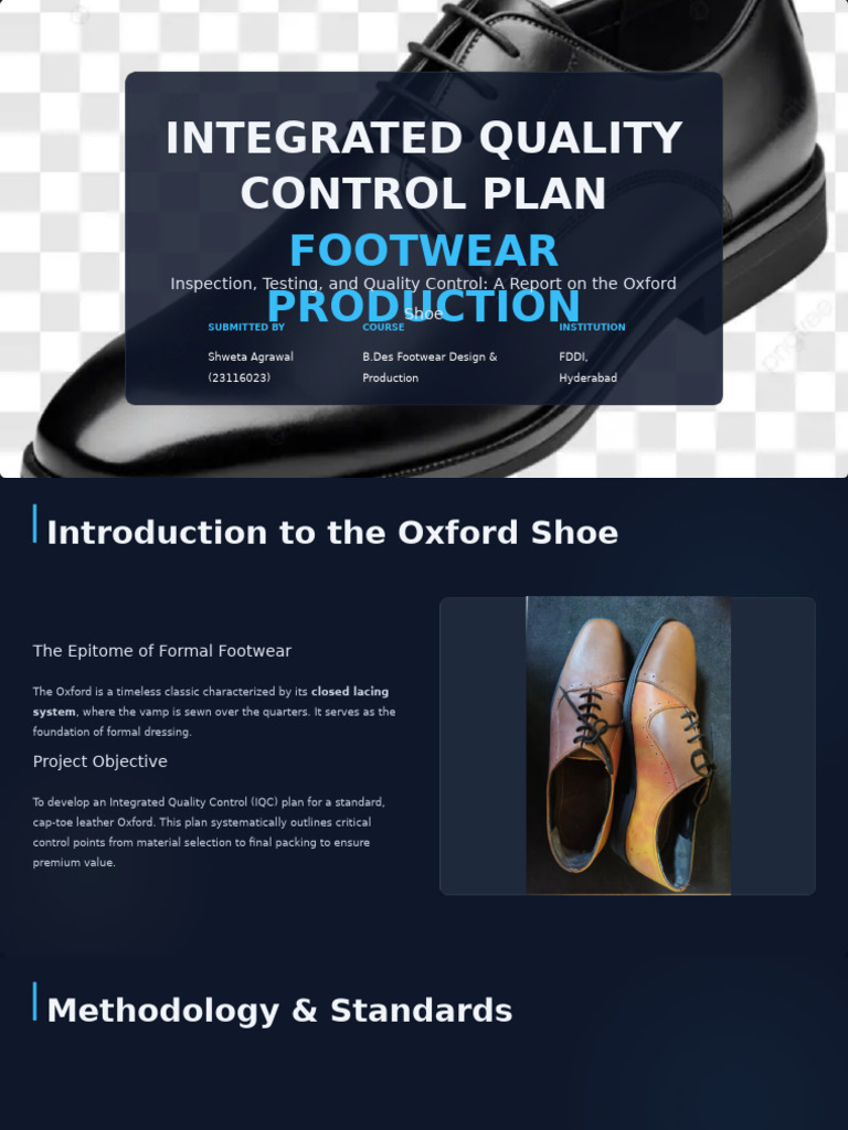 Integrated Quality Control Plan for Oxford Footwear | PDF | Shoe