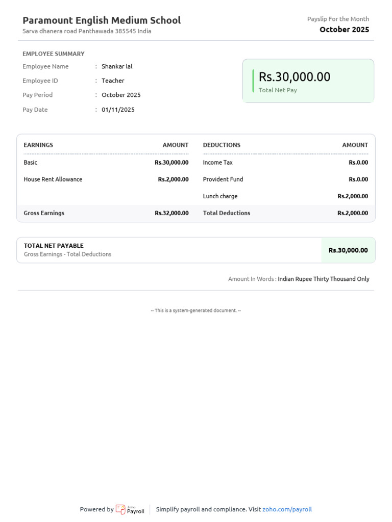 Payslip_Teacher_Nov_2025_9158085190206405291_1760489213165 | PDF
