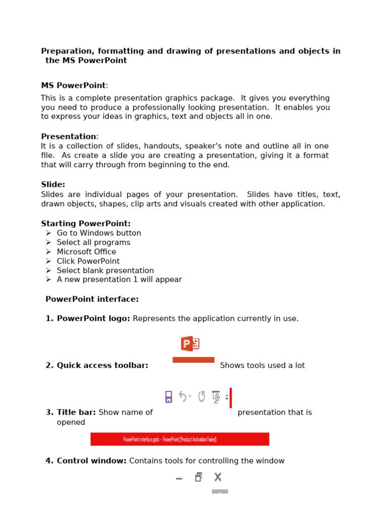 Lect.5 MS PowerPoint | PDF | Microsoft Power Point | Window (Computing)