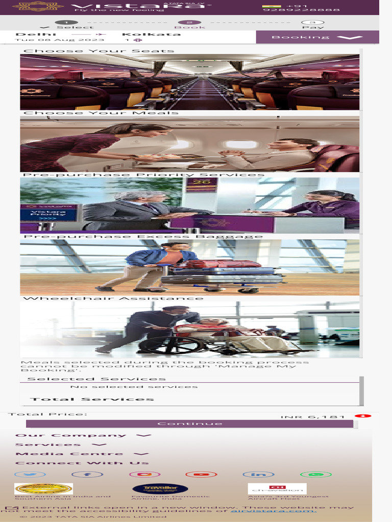 Vistara - Special Requests | PDF