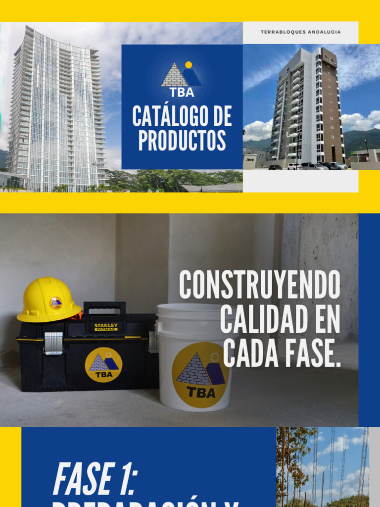 Catálogo productos TBA Fases de proyecto-1 | PDF | Pintar | Agua
