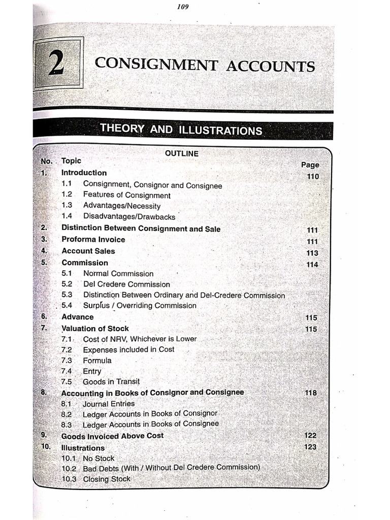 Consignment Accounts | PDF