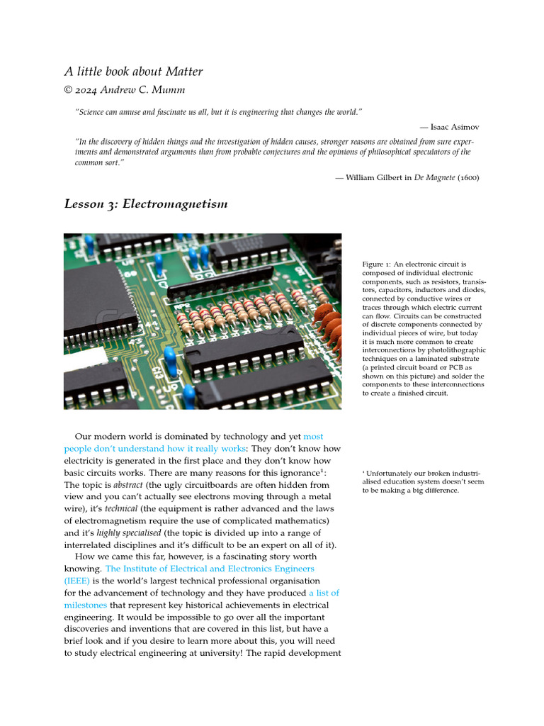 A Little Book About Electromagnetism | PDF | Magnetic Field | Electric ...