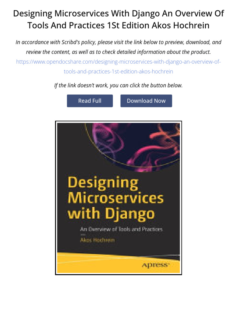 Designing Microservices with Django An Overview of Tools and Practices ...