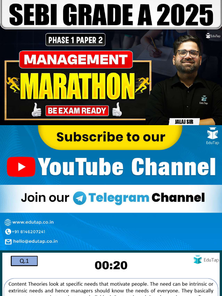 Management Marathon | PDF | Leadership | Motivational