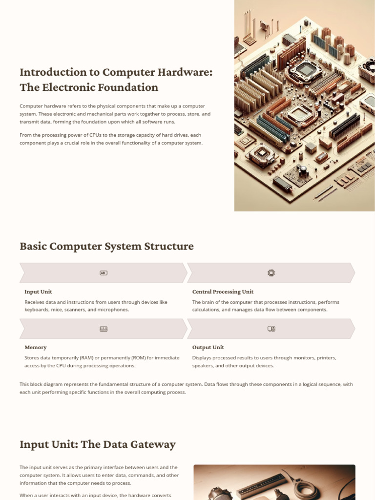 Introduction To Computer Hardware The Electronic Foundation | PDF ...