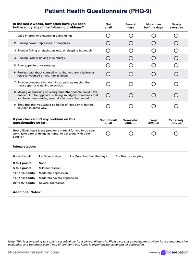 PHQ-9 Patient Health Questionnaire | PDF | Mental Health | Human ...