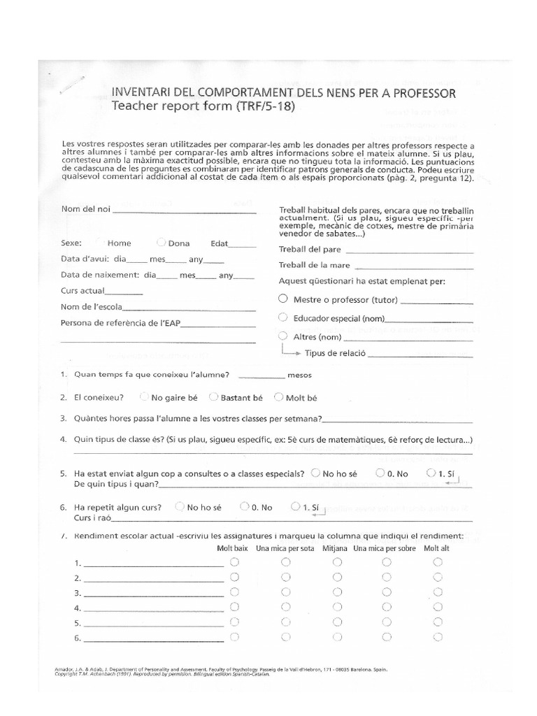 CTRF 5-18 (Professors) | PDF