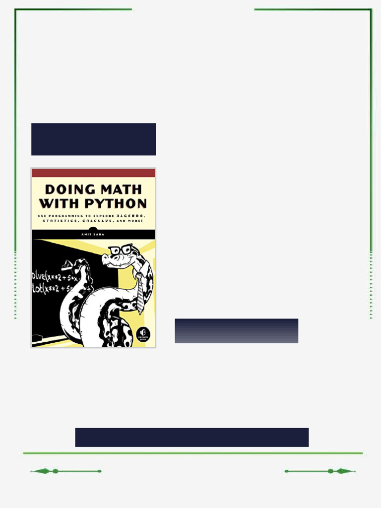 Doing Math with Python Use Programming to Explore Algebra Statistics Calculus and More 1st ...