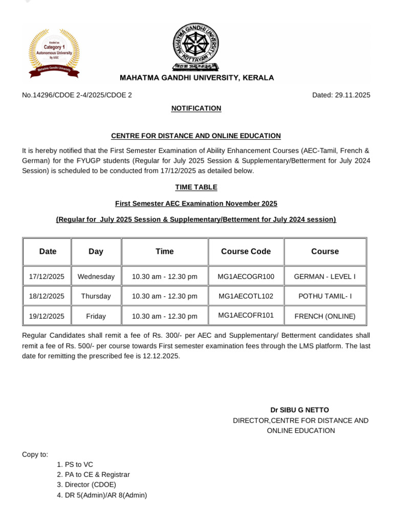 First Semester AEC Examination November 2025 | PDF | Chess Theory ...