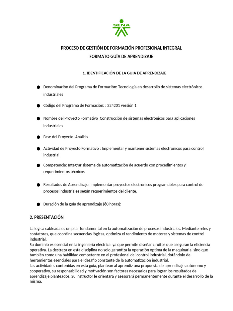 Guia de Control de Maquinas Electricas Con Logica Cableada | PDF ...