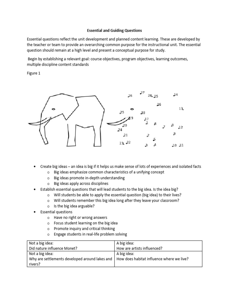 Essential and Guiding Questions | PDF | Teachers | Learning