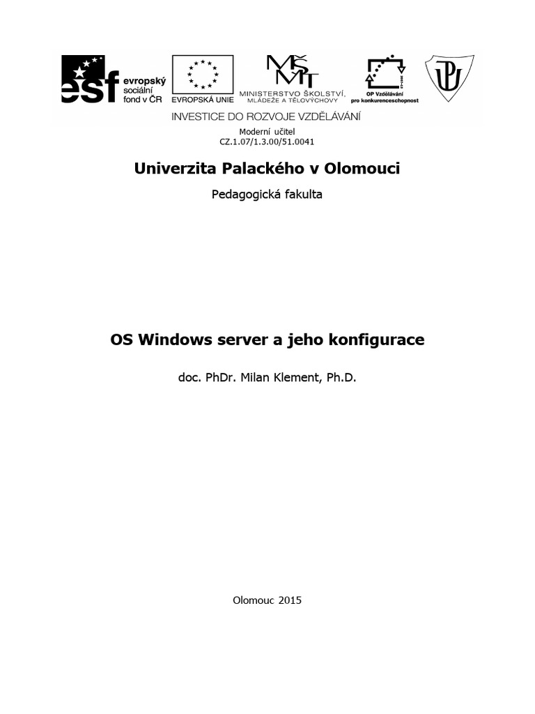 a3 Klement Os Windows Server a Jeho Konfigurace | PDF