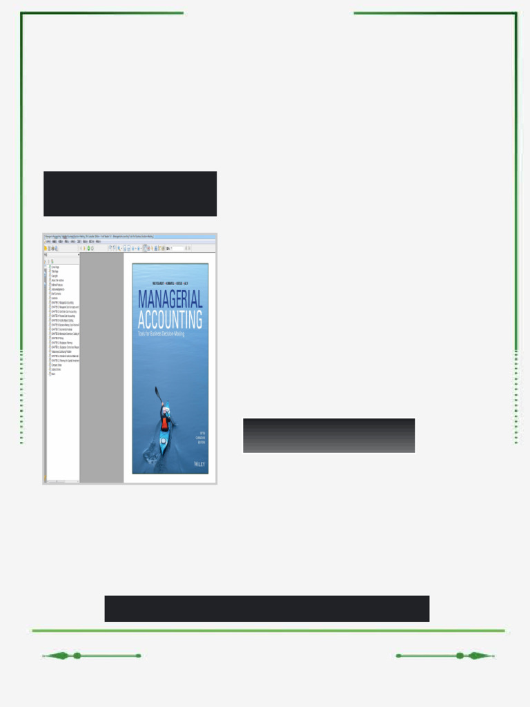 (eBook PDF) Managerial Accounting Tools for Business Decision-Making ...