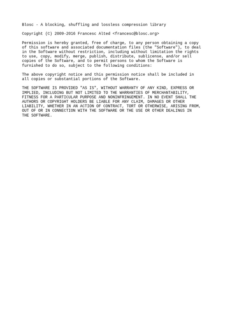 BLOSC | PDF