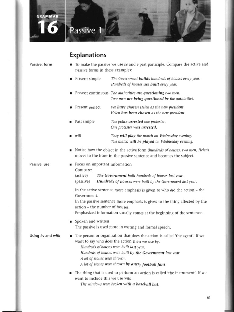 Gram Unit 8. Passive Voice | PDF | Semantic Units | Linguistic Typology