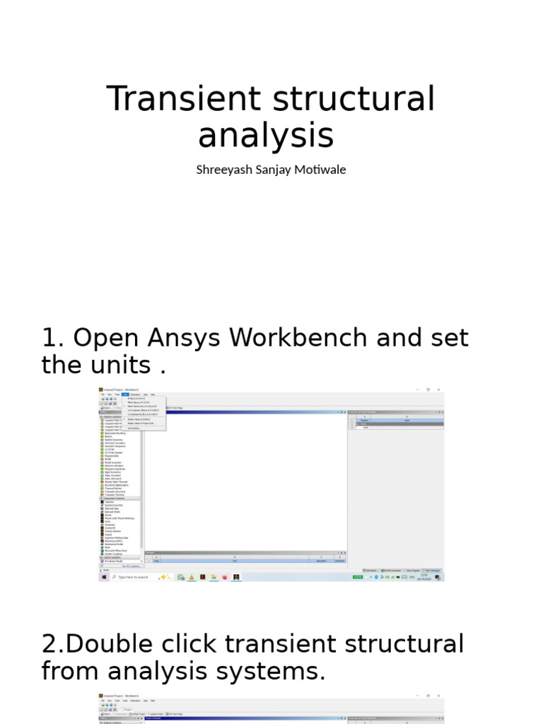 Ansys Transient Structural Analysis Guide | PDF