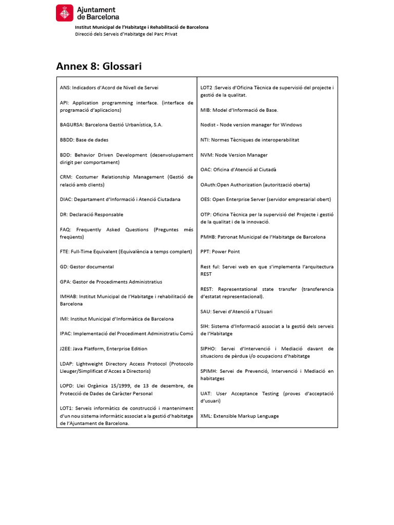 Annex 8 PPT- Glossari | PDF