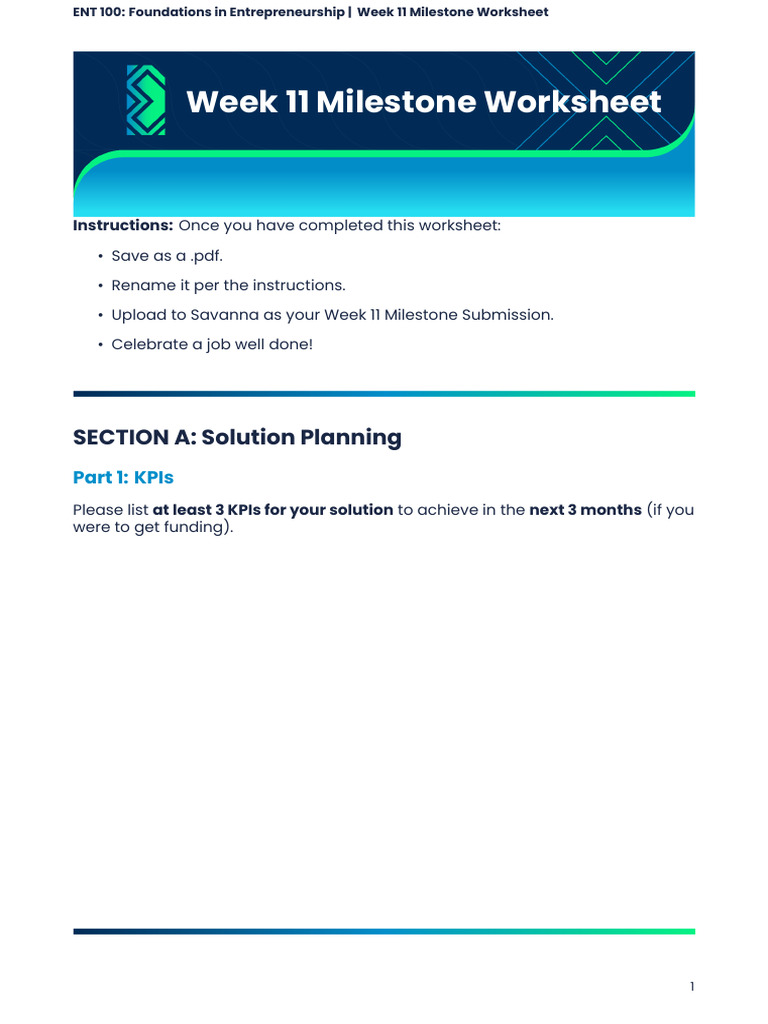 Week 11 Milestone Worksheet | PDF | Computing
