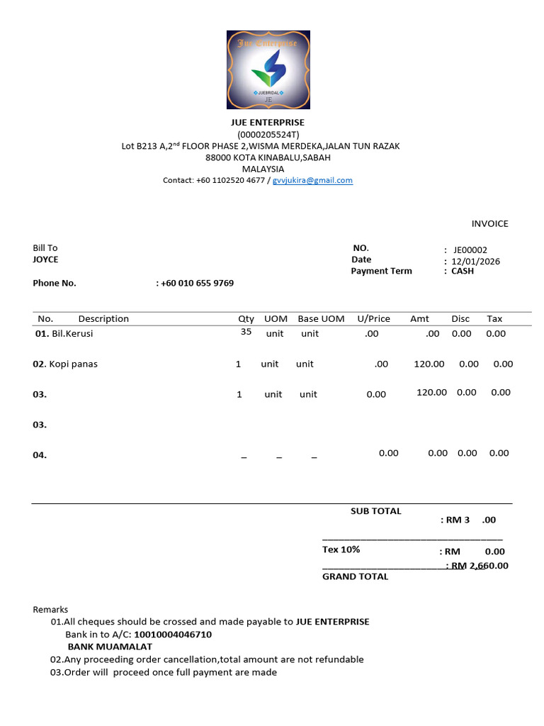 Jue Enterpris3 | PDF | Payments