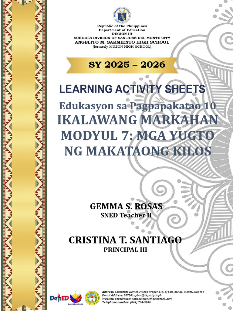 LAS EsP 10 Quarter 2 Module 7 MDL | PDF