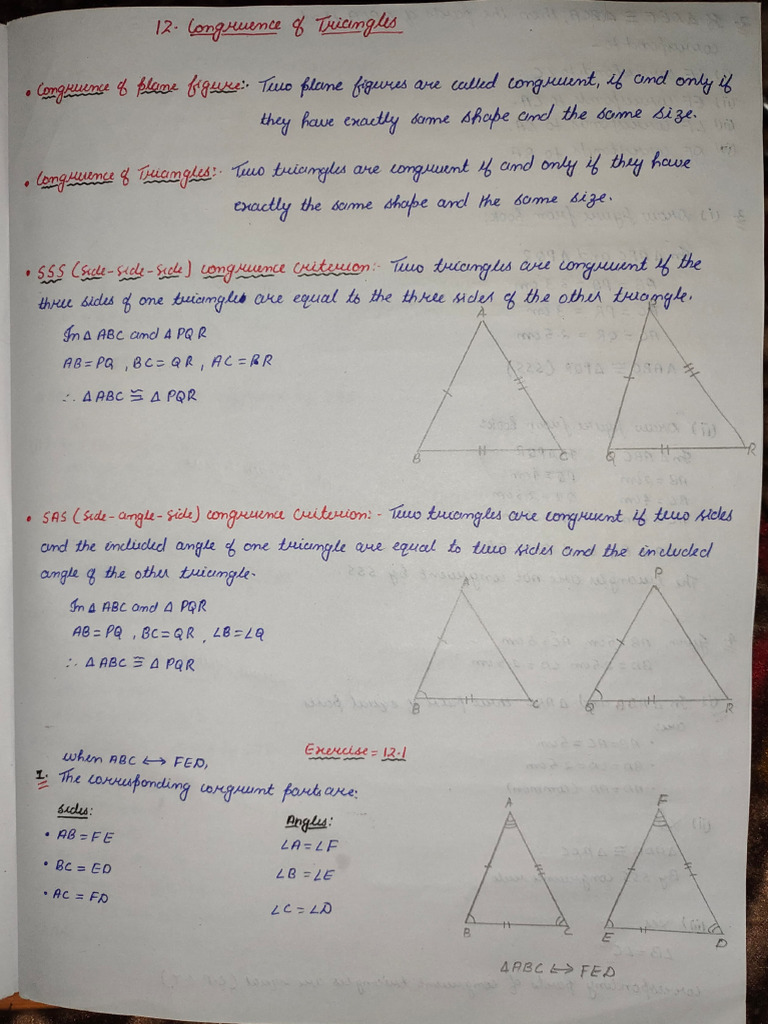 MATHS { Chapter= 12 Exercise=12.1} | PDF
