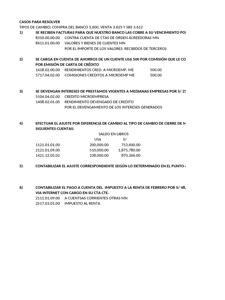Casos Para Resolver (3) | PDF