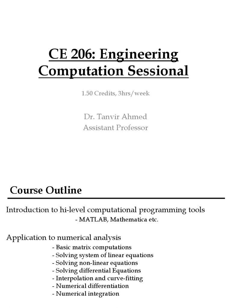 CE206 MATLAB Fundamentals | PDF | Matrix (Mathematics) | Matlab