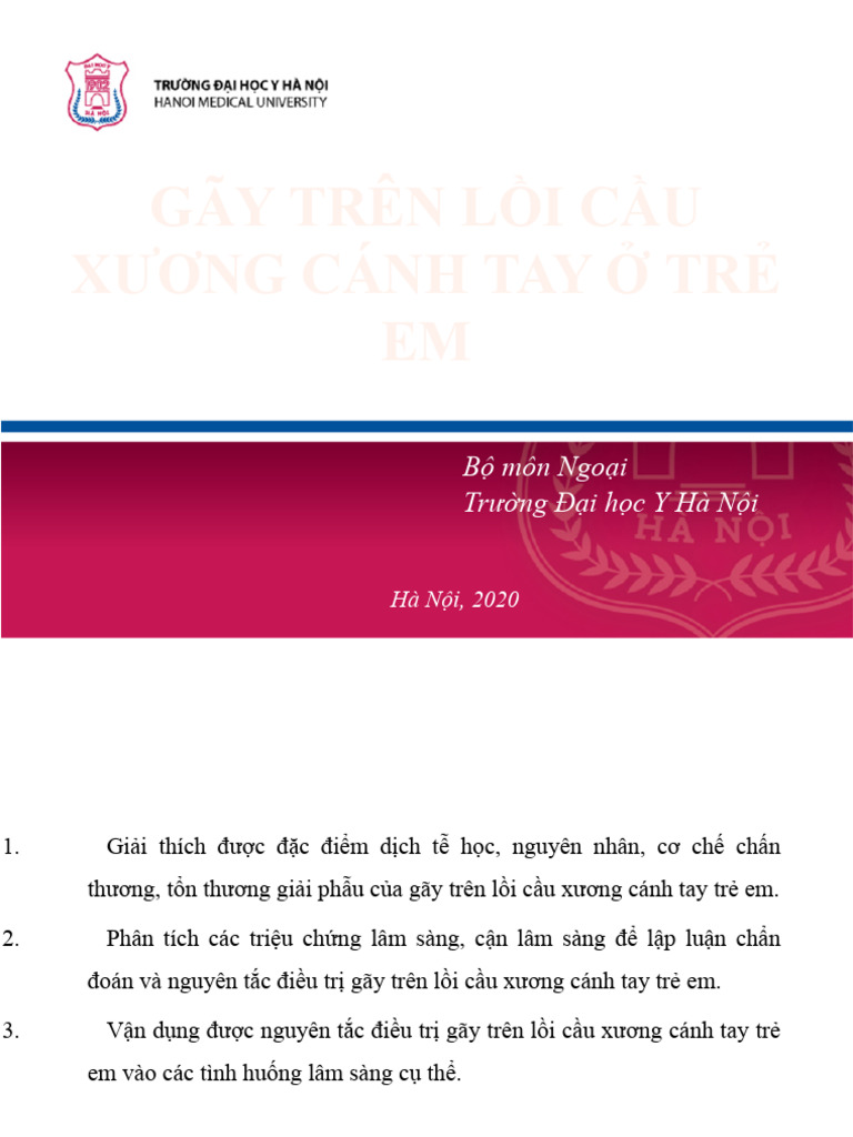 LEC 16 Gãy TLC Xương Cánh Tay TE | PDF