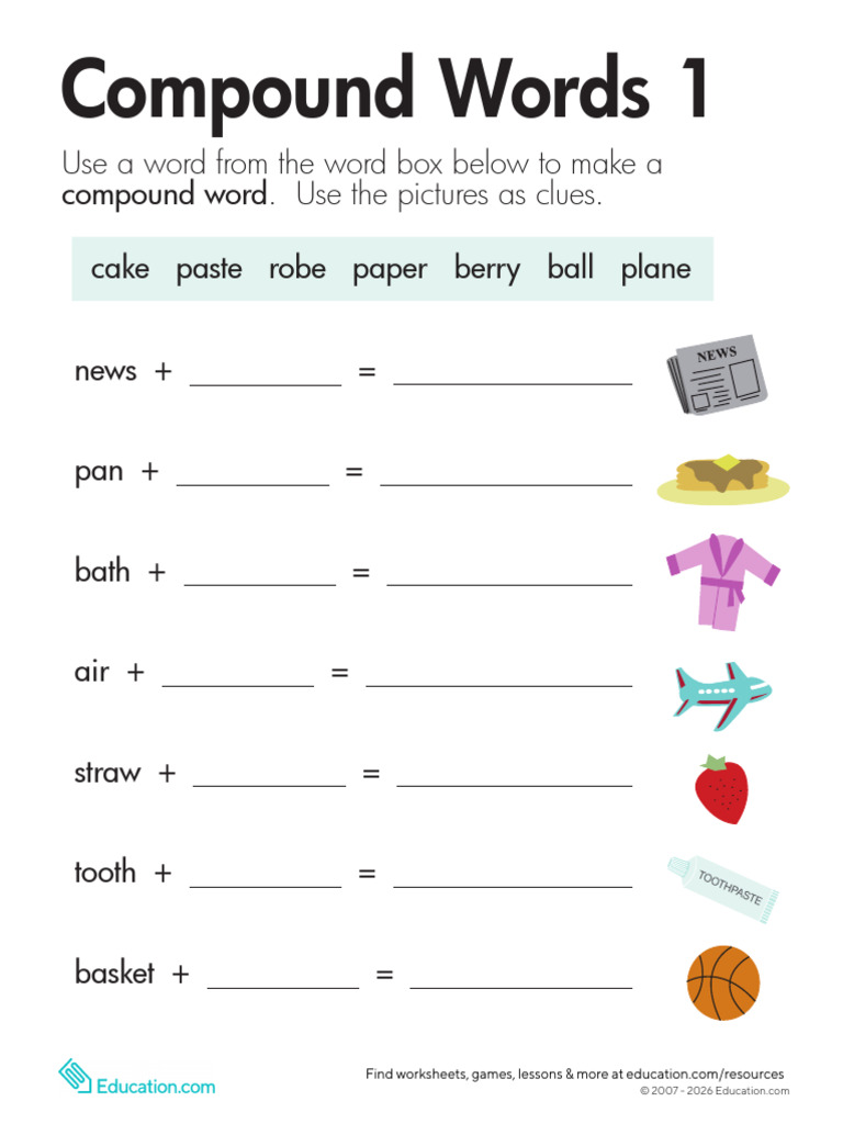 Compound Words 1 Second | PDF