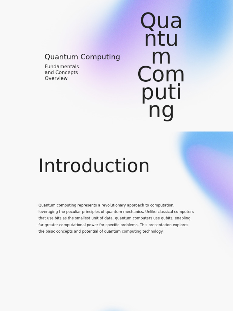 Quantum Computing Basics and Applications | PDF | Quantum Computing ...