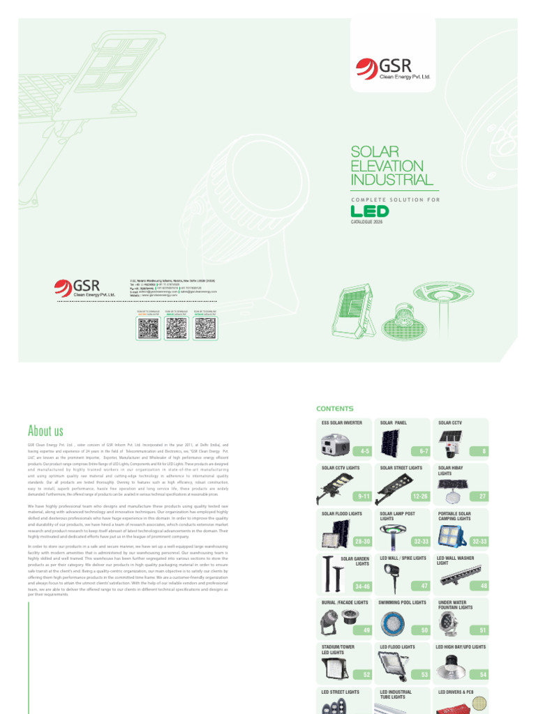 GSR Clean Energy LED & Solar Solutions | PDF | Power Inverter | Battery ...