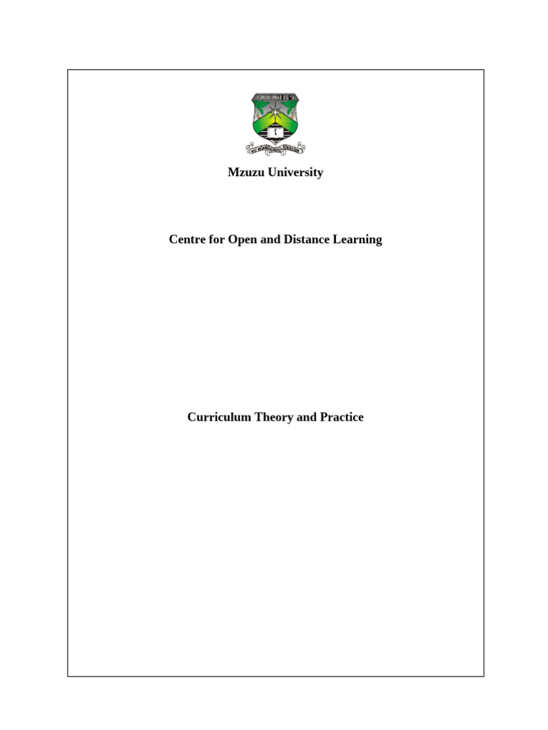 Curriculum Theory and Practice Edited Final Safuli d | PDF | Curriculum ...