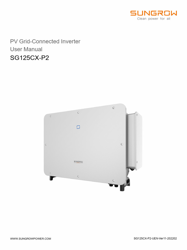 SG125CX P2 User Manual 1 | PDF | Power Inverter | Photovoltaics