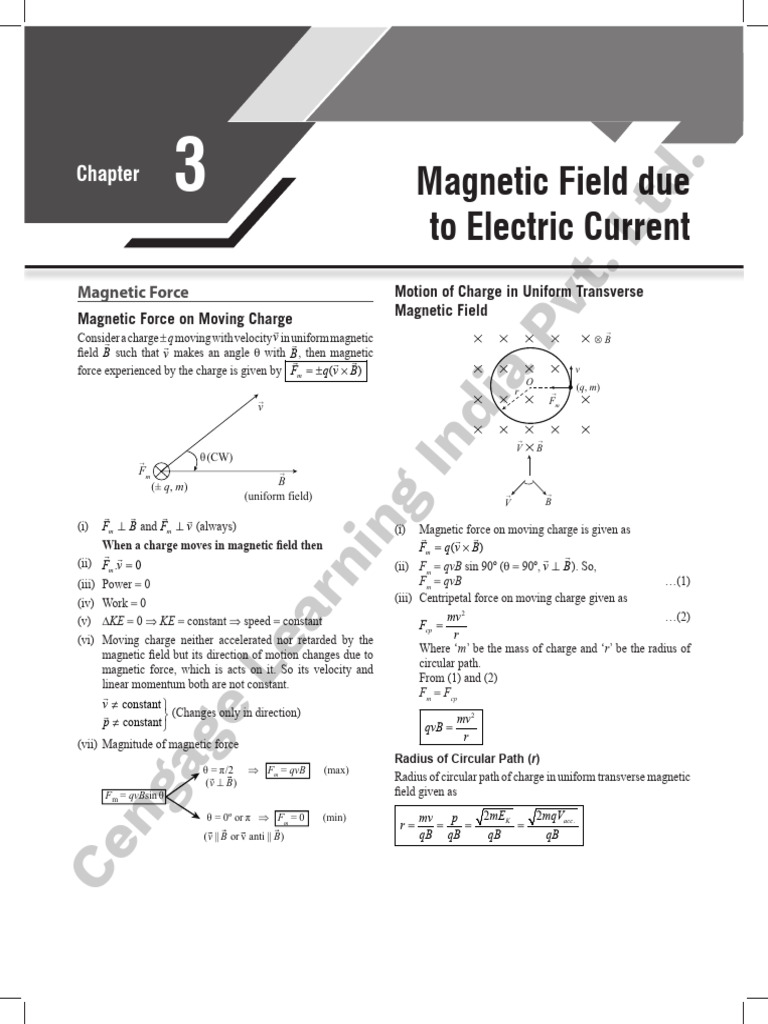 Chapter-3 - Magnetic Field Due To Electric Current - Made Easy Physics | PDF | Force | Magnetic ...