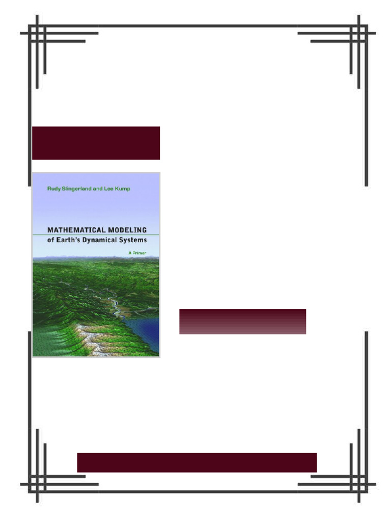 Mathematical Modeling of Earth s Dynamical Systems A Primer Rudy ...