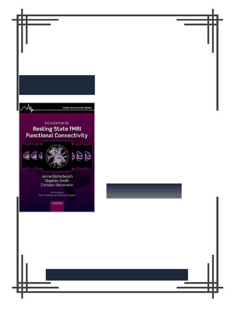 An Introduction to Resting State fMRI Functional Connectivity 1st ...