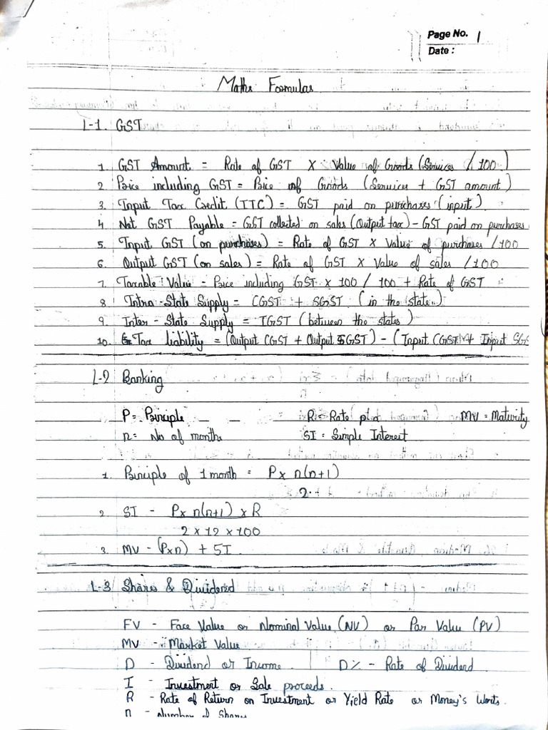 Maths Formulas 2 | PDF
