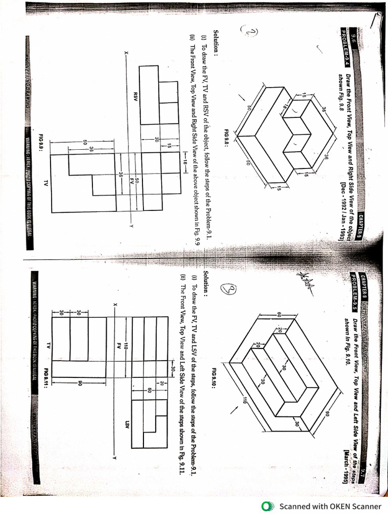 CH-9 Orthographic Projections | PDF