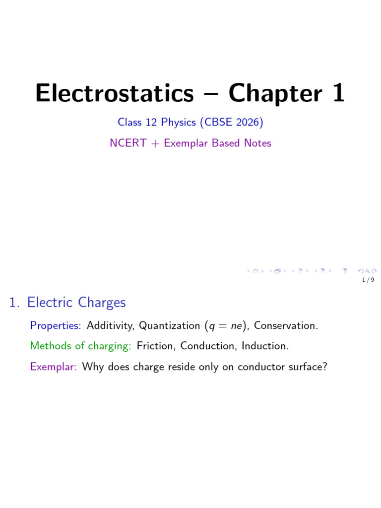 Electrostatics (1) | PDF | Applied And Interdisciplinary Physics | Physical Phenomena