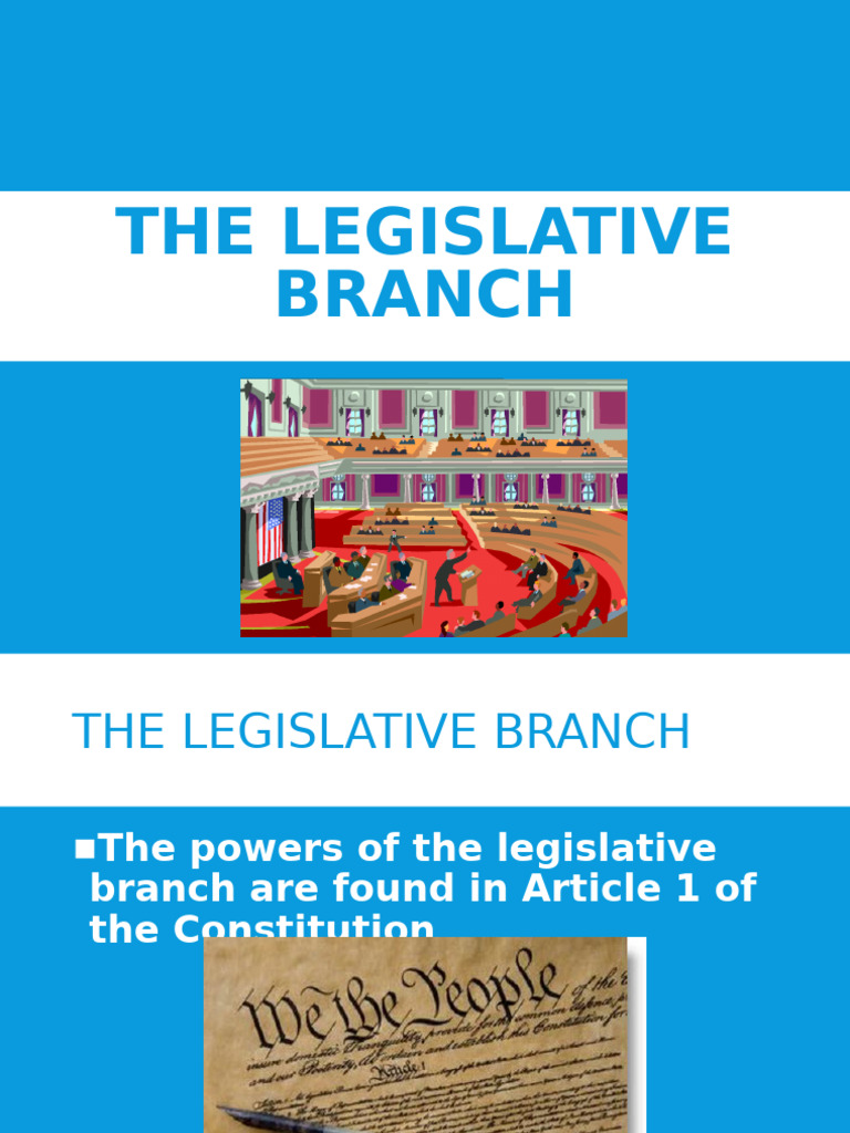 Legislative Branch | PDF | United States House Of Representatives ...