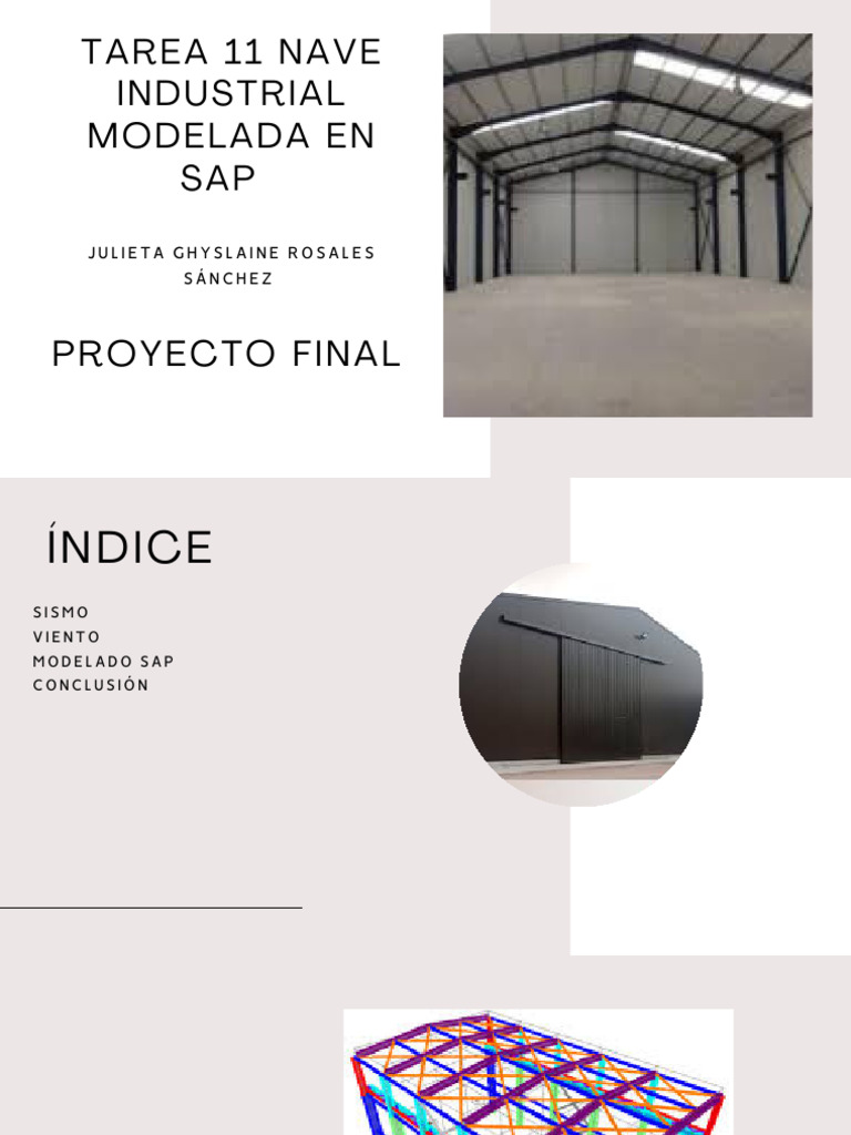 tarea 11 nave industrial modelada en sap | PDF | Ingeniería mecánica | Geología