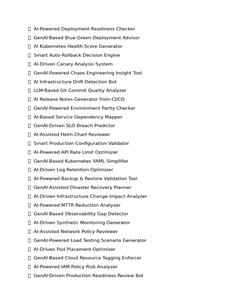 GenAI Project List | PDF