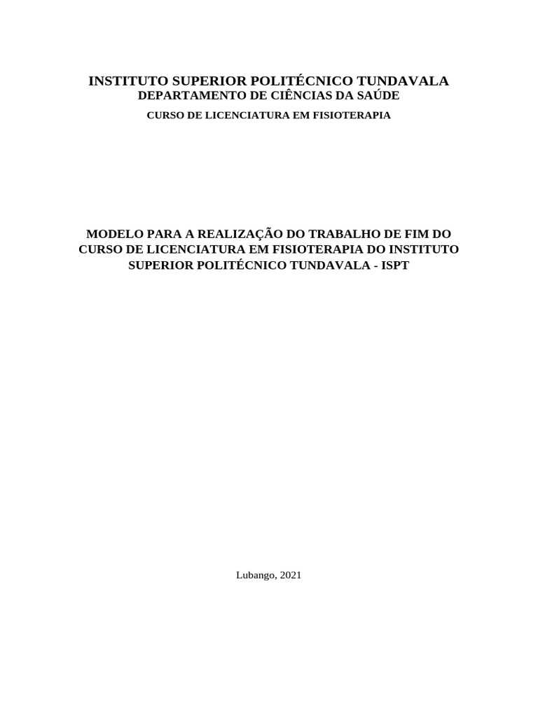 Novo Modelo Trabalho de Fim de Curso Aprovado_121217 | PDF | Abstract ...