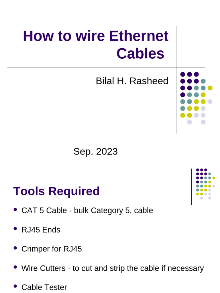 How to Wire Ethernet Cables Guide | PDF | Telecommunications ...
