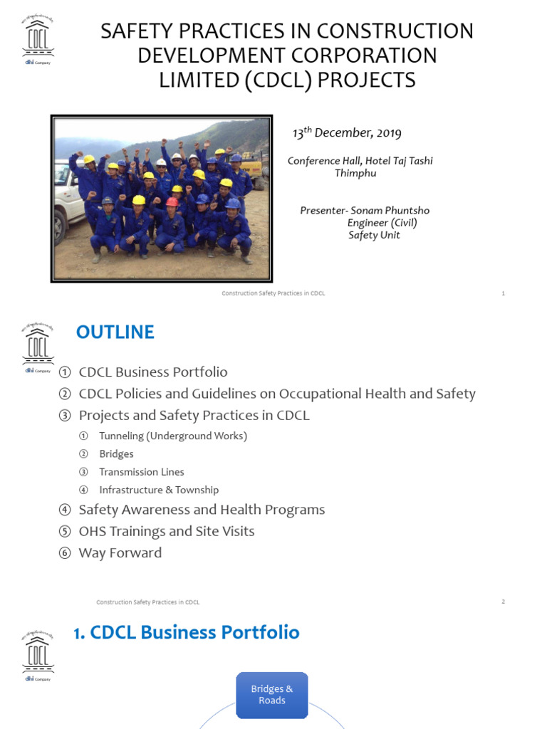 Construction Safety Practices at CDCL | PDF | Occupational Safety And ...