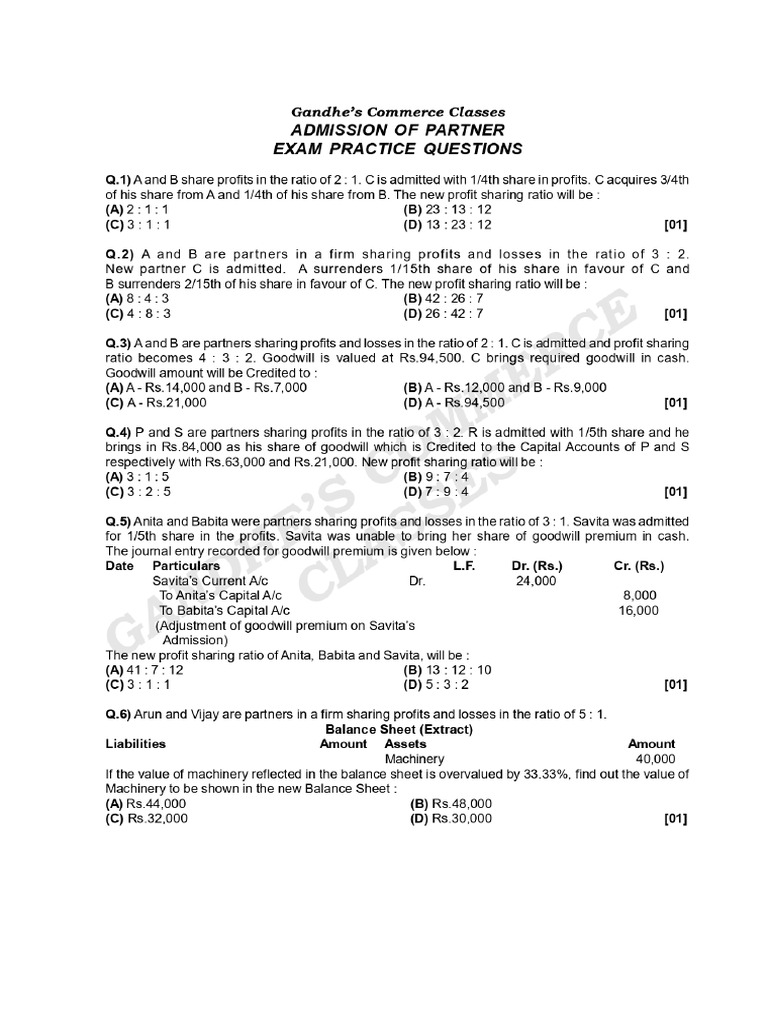 Admission of Partner | PDF