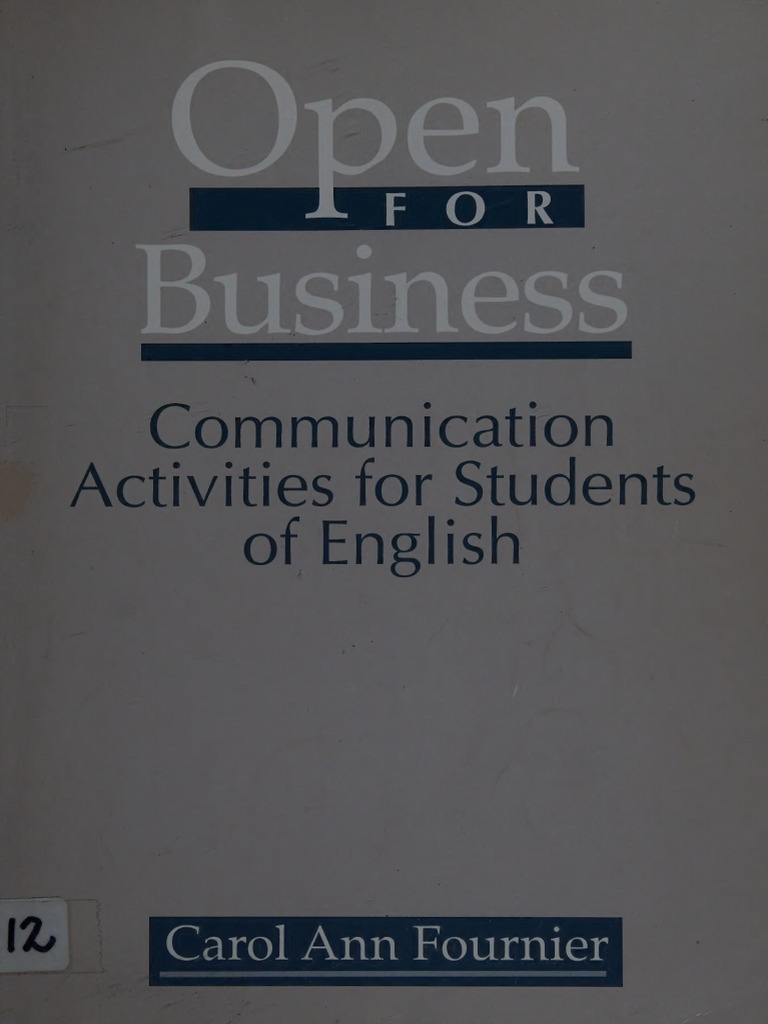 Open for Business _ Communication Activities for Students of ...